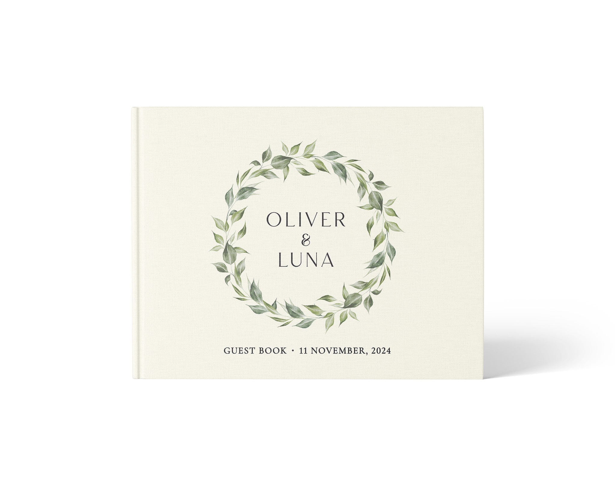 Foliage Border | Personalised Guest Book - Evergreen Lane